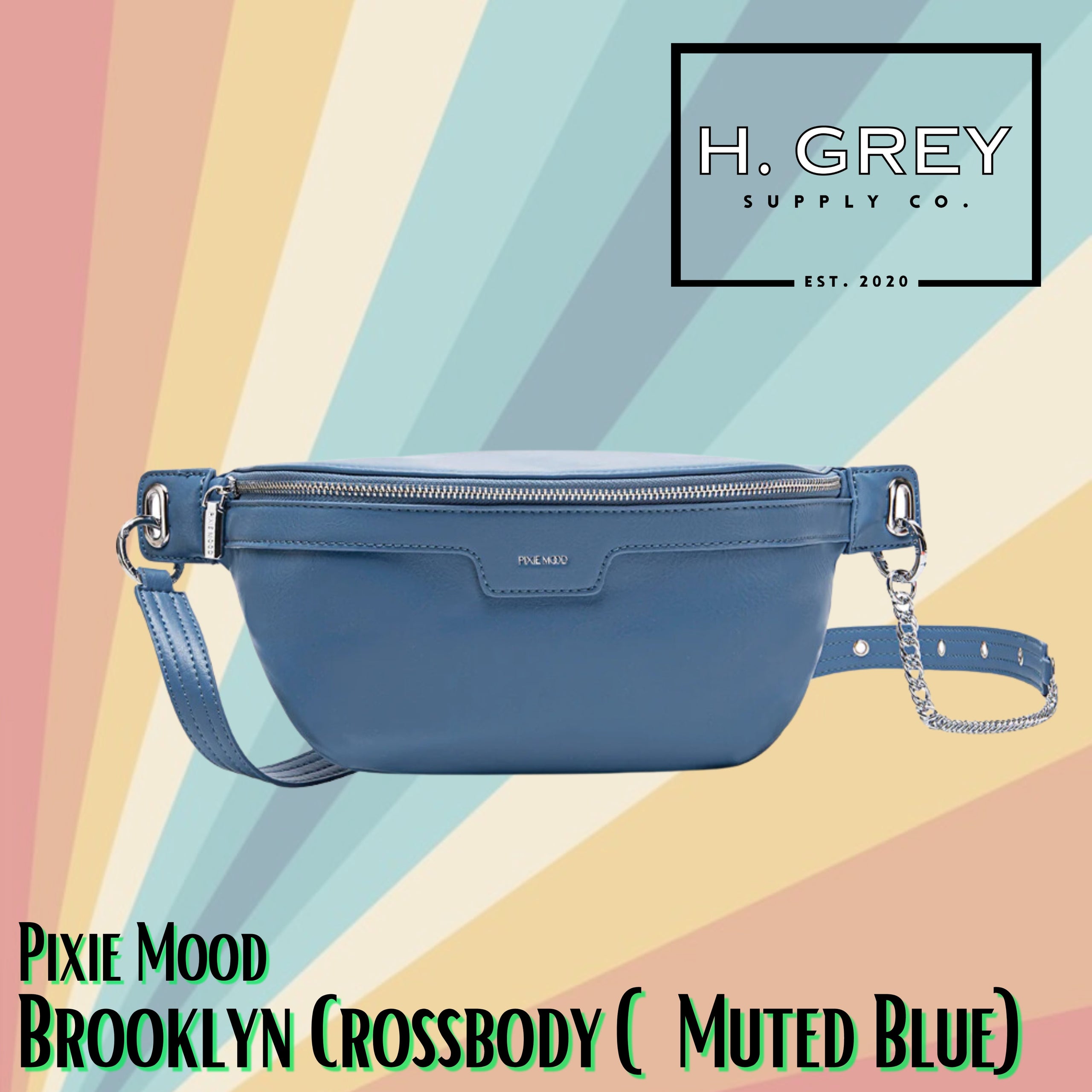 Pixie Mood Muted Blue Brooklyn Crossbody | H. Grey Supply Co. LLC