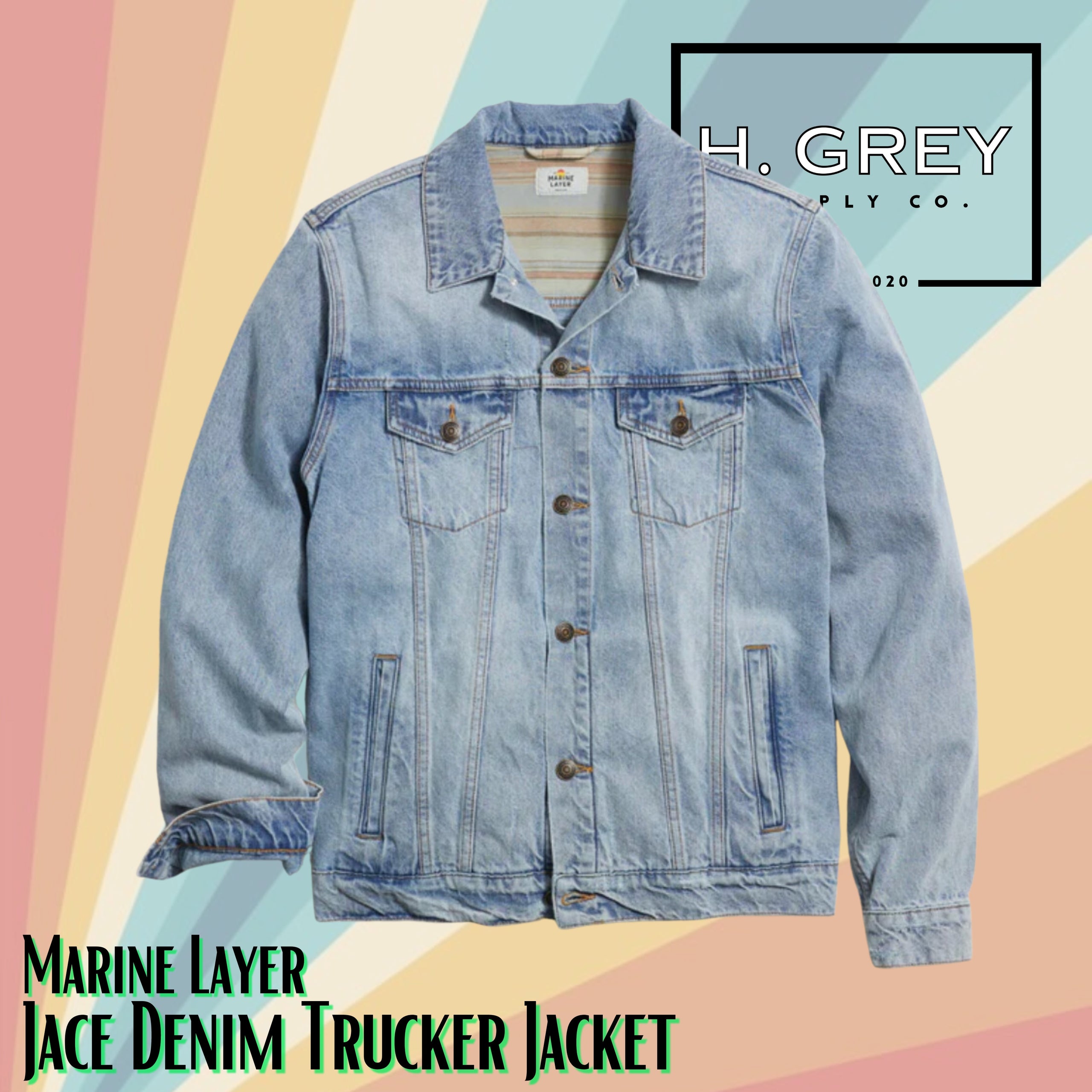 Medium Wash Jace Denim Trucker Jacket H Grey Supply Co Llc